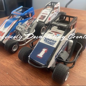 Midget, Micro, or Mini Sprint Car 1/18 Scale Model KIT, Live Rolling ...