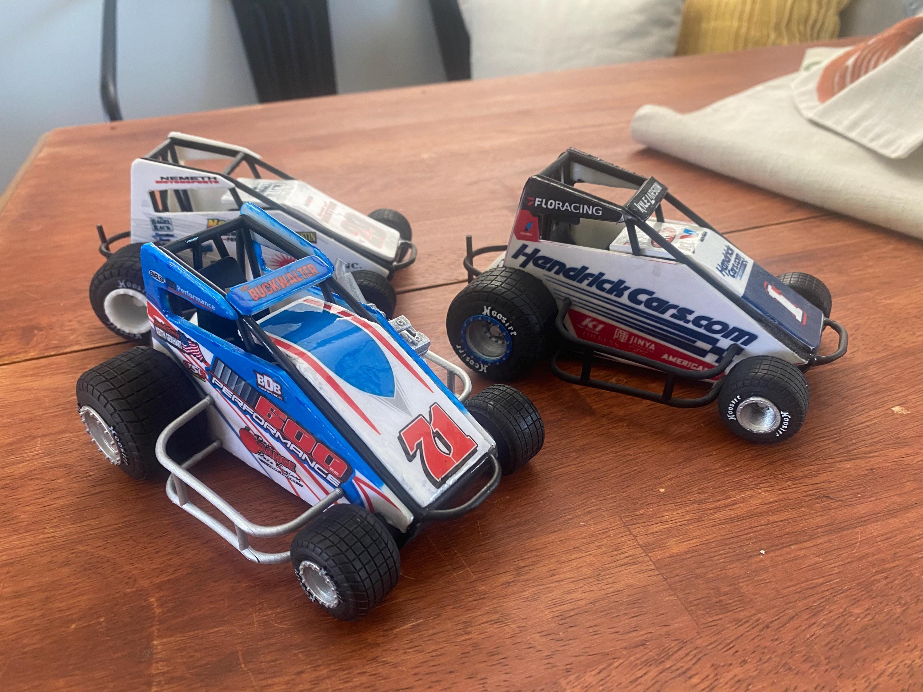 Midget, Micro, or Mini Sprint Car 1/18 Scale Model KIT, Live Rolling ...