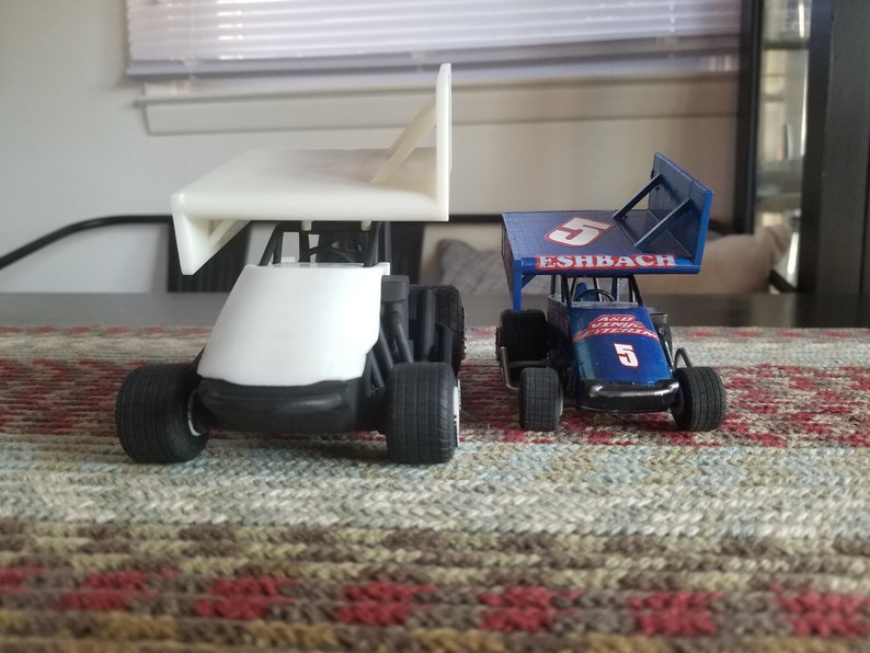 Mini Sprint Car 1/18 Scale Kit (removable Hood and Tail, and Live ...