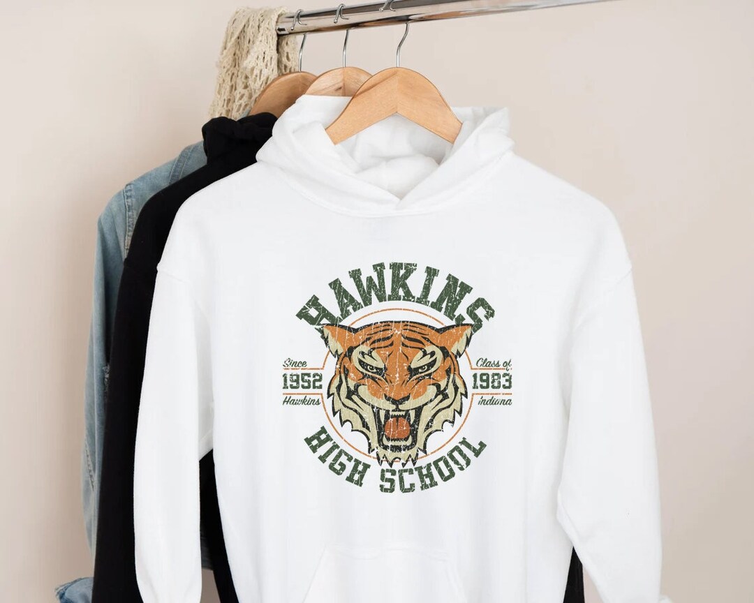 Stranger Things Hoodie, Hawkins High School Hoodie - Etsy UK