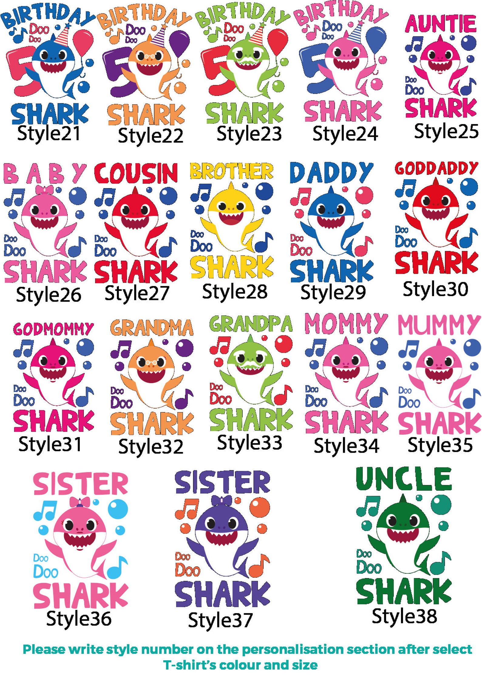 Custom Family Baby Shark Birthday Shirts, Baby Shark Matching Shirts ...
