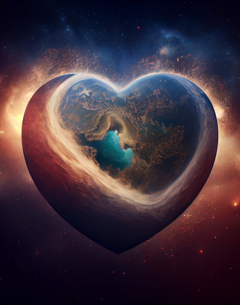 Globe Heart Eclipse - Etsy