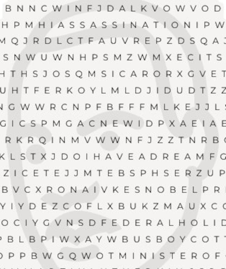 Word Search Puzzle Activity Sheet | Martin Luther King Holiday ...