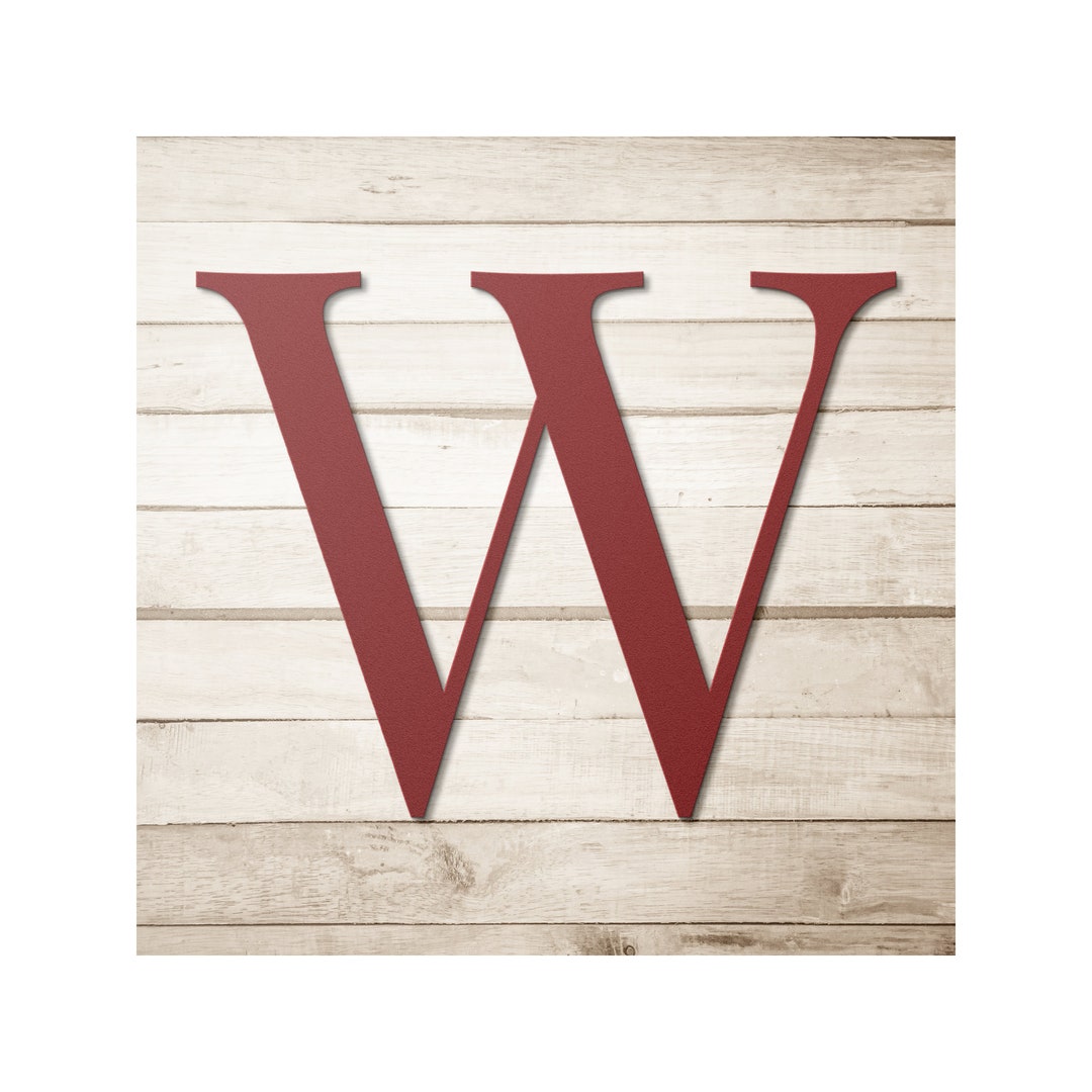 Metal Alphabet Wall Decor Letter W Sizes 12 Inches to 36 - Etsy