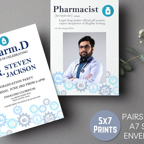 Pharmacy Graduation Invitation - Etsy