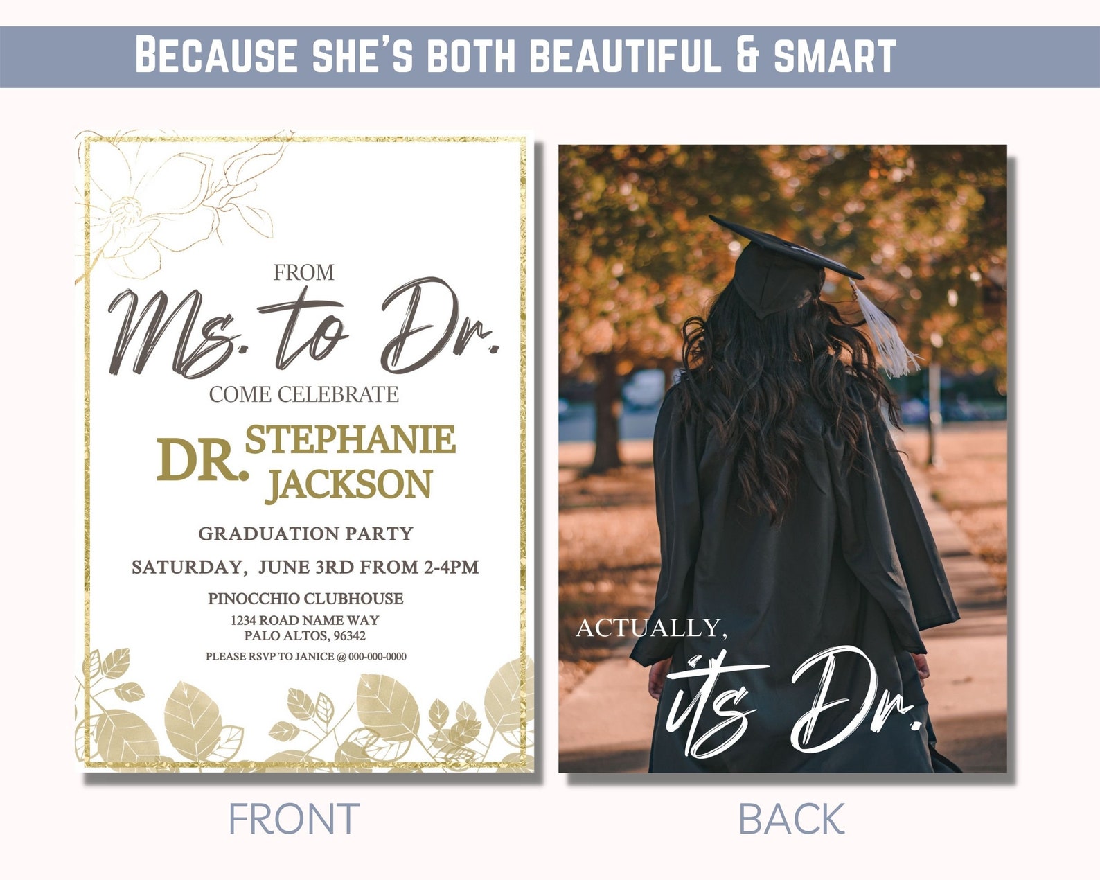 Ms to Doctor Graduation Invitation | Medical Graduation | Printable ...