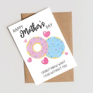 Silly Donut Mother's Day Card- Printable - Etsy
