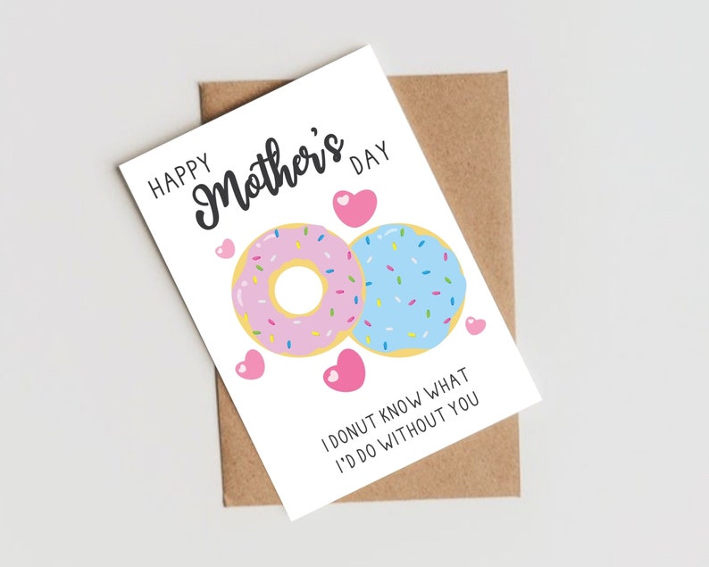 Silly Donut Mother's Day Card- Printable - Etsy