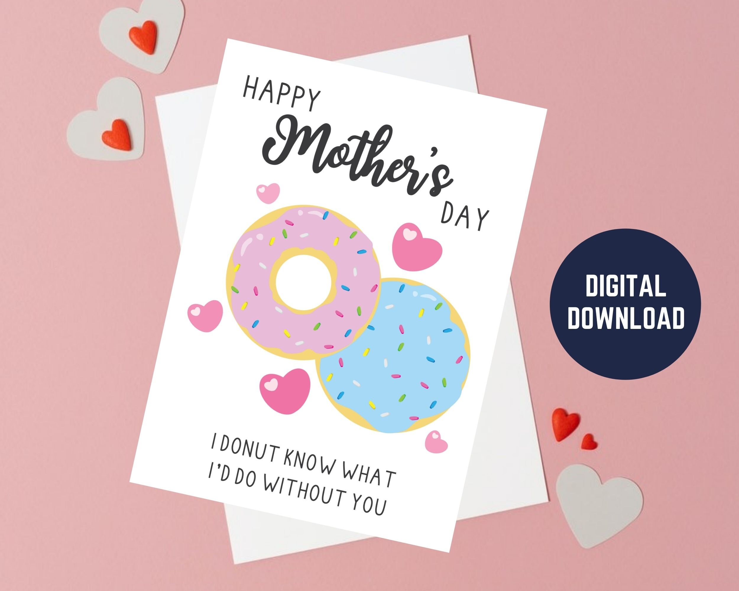 Silly Donut Mother's Day Card- Printable - Etsy