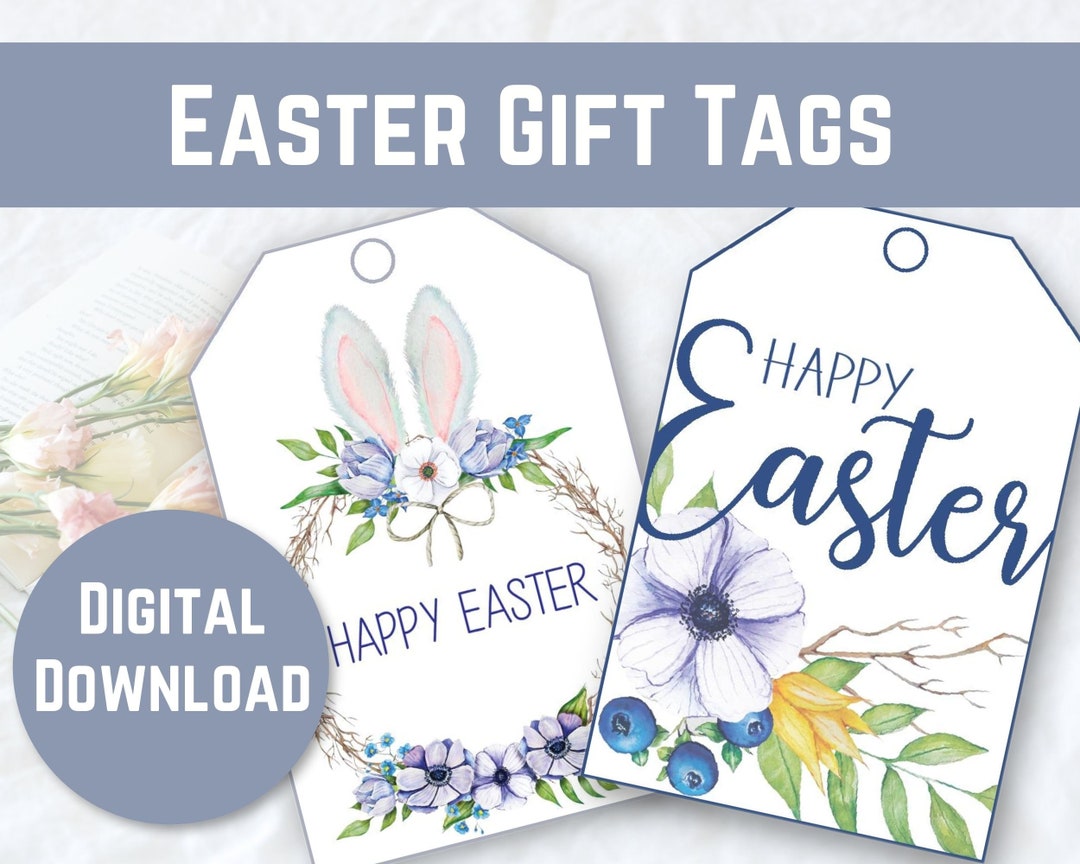 Elegant Easter Gift Tags- for Gift Bags and Easter Baskets and Treats ...