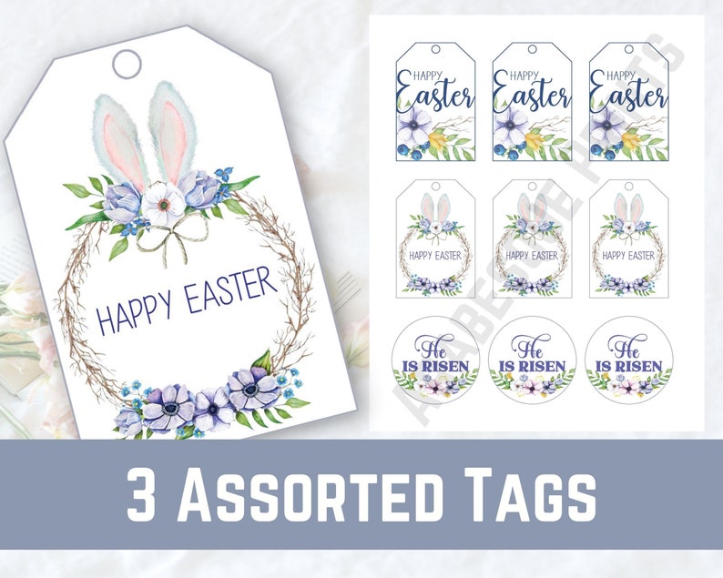 Elegant Easter Gift Tags- for Gift Bags and Easter Baskets and Treats ...