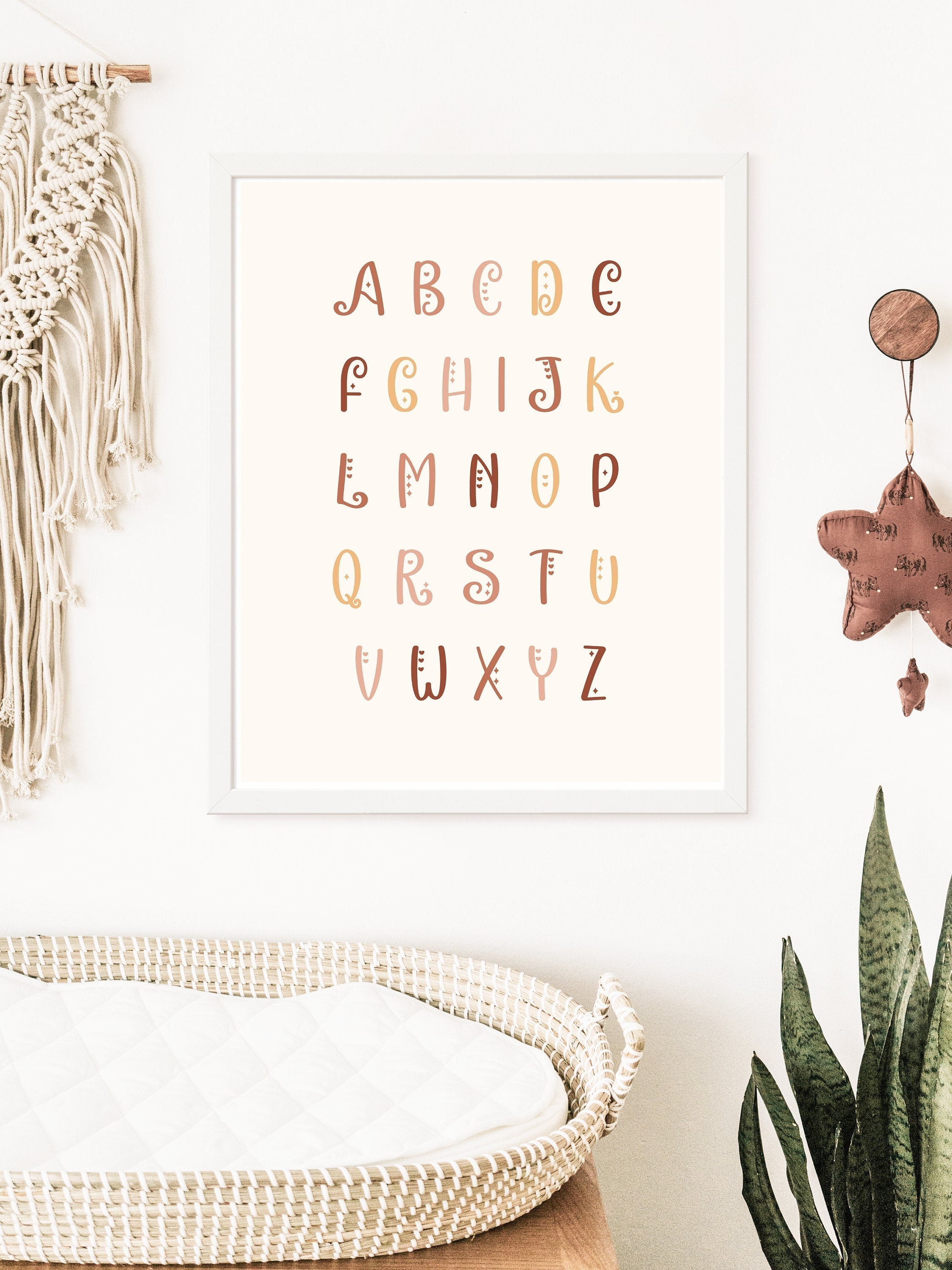Boho Alphabet, Nursery Alphabet, Nursery Abc, Abc Playroom, Abc Kids ...