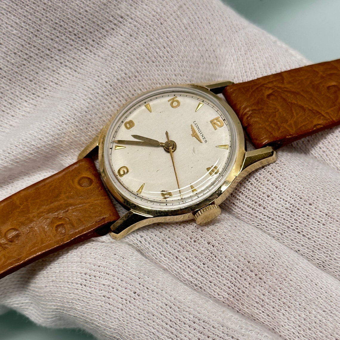 Longines Vintage 10k Gold Wind up Watch C. 1943 - Etsy