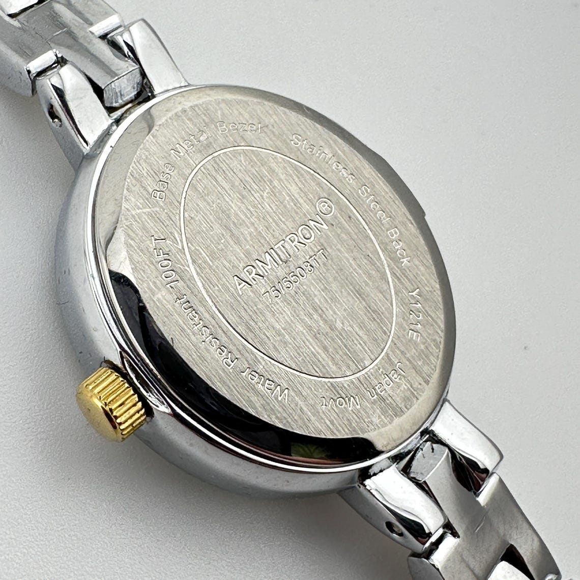 Armitron Diamond Silver and Gold 21mm Ladies Watch - Etsy