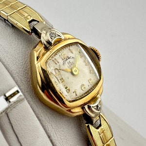 Vintage Monarch Watch Co. 14k Solid Gold & Diamond Ladies Cocktail ...