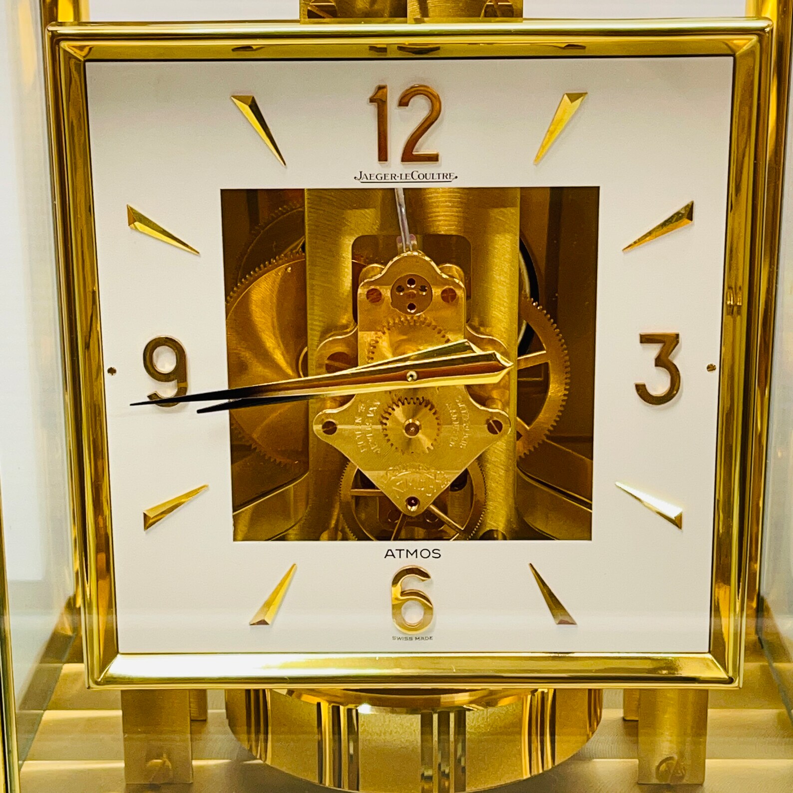 Jaeger-lecoultre Atmos With Box - Square Face Mantel Clock Caliber 528 ...
