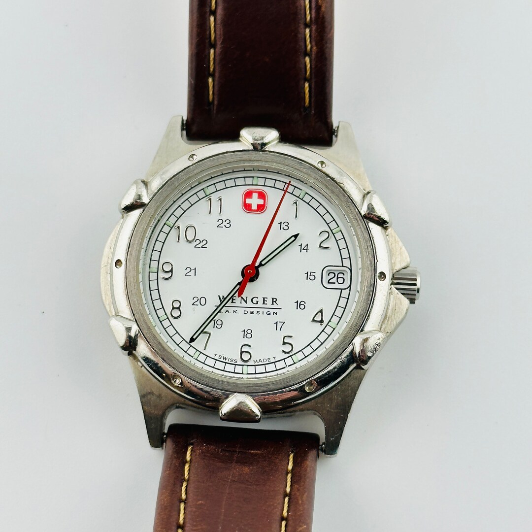 Wenger SAK Design White Dial Swiss Military 38mm Watch - Etsy