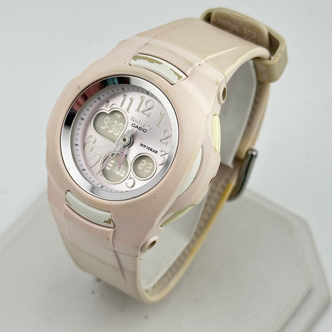 Casio Baby-g G-shock Chunky 39mm Ladies Watch - White and Pink Hearts ...