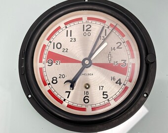 Chelsea Clock Co. US Government 12/24 Hour Bakelite Ship Clock Boston ...