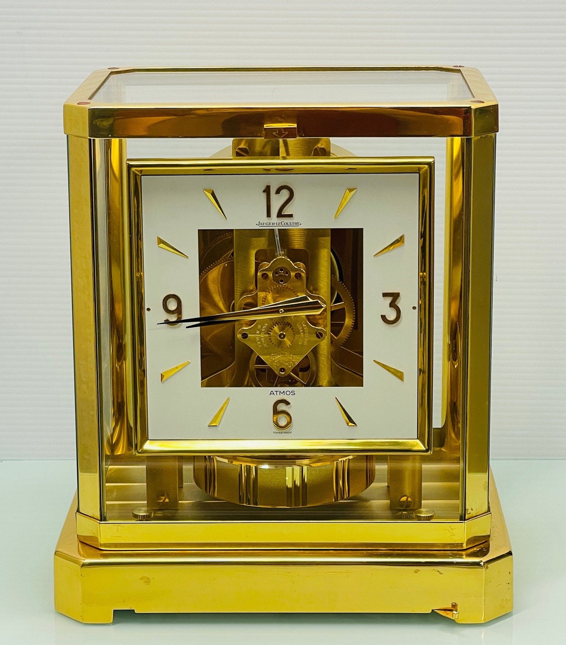 Jaeger-lecoultre Atmos With Box - Square Face Mantel Clock Caliber 528 ...