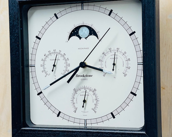 Brookstone Weather Station and Clock With Moon-phase - Etsy
