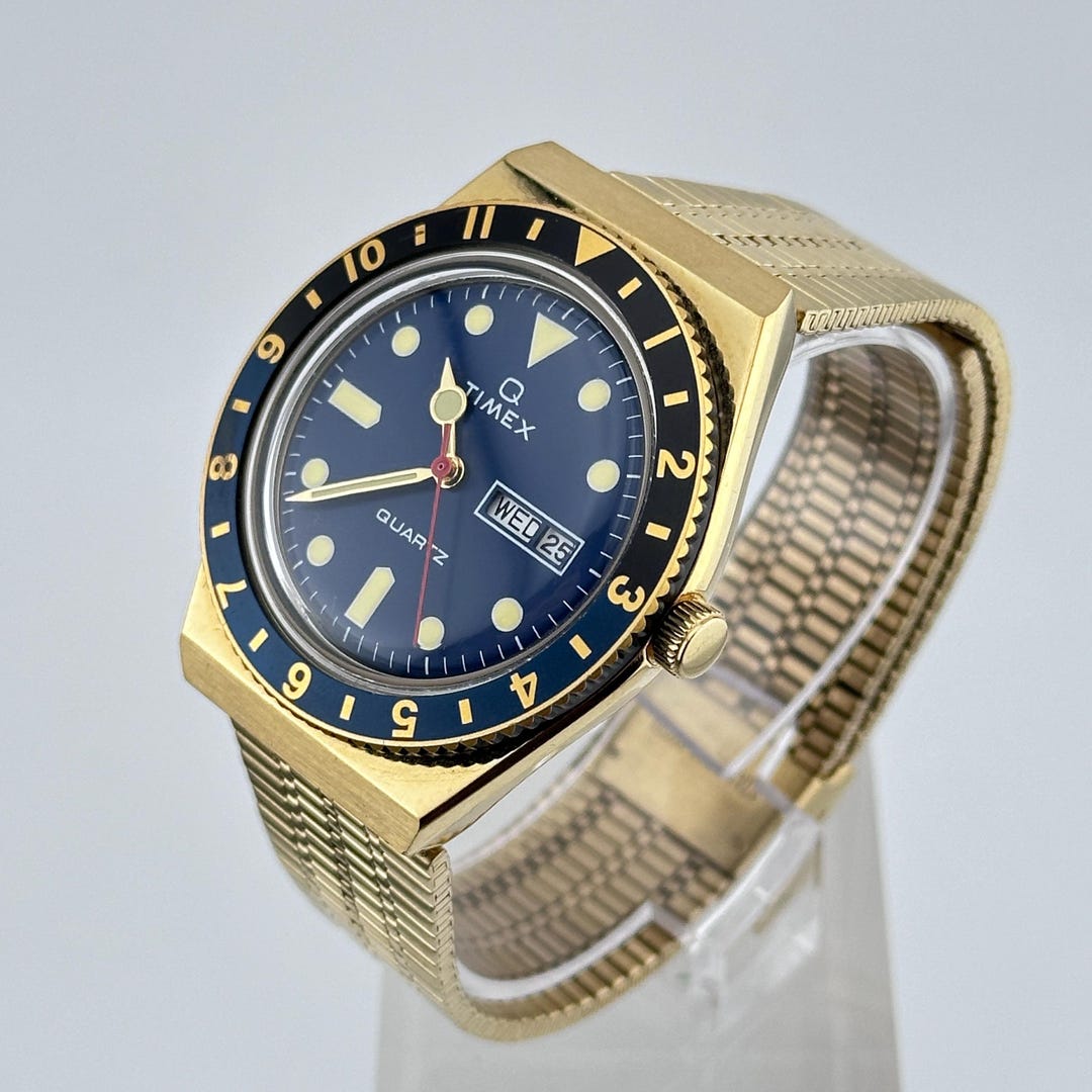 Timex Q Quartz Gold Tone 38mm Men’s Wristwatch - Etsy