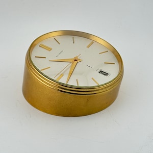 Imhof Bucherer Electric Calendar Desk Clock Swiss Made - Etsy