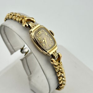 Antique Hamilton Swiss Cocktail 10k Gold Filled Ladies Watch With 17 ...