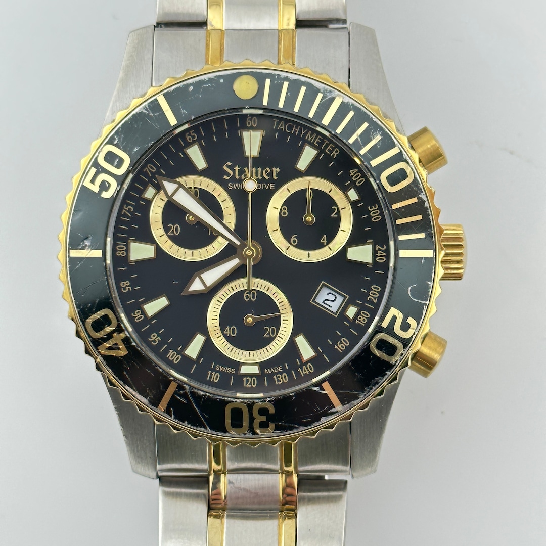 Stauer Diving Black Dial Men’s Wristwatch - Etsy