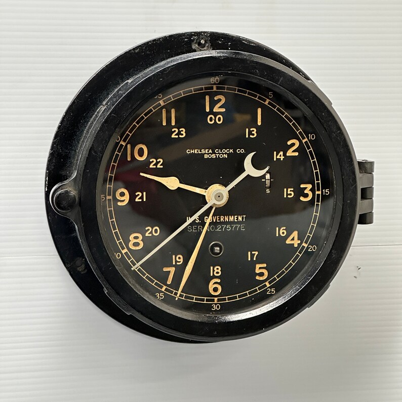 Chelsea US Government WWII Bakelite Ship Clock - Boston Mass. C.1940 - Etsy