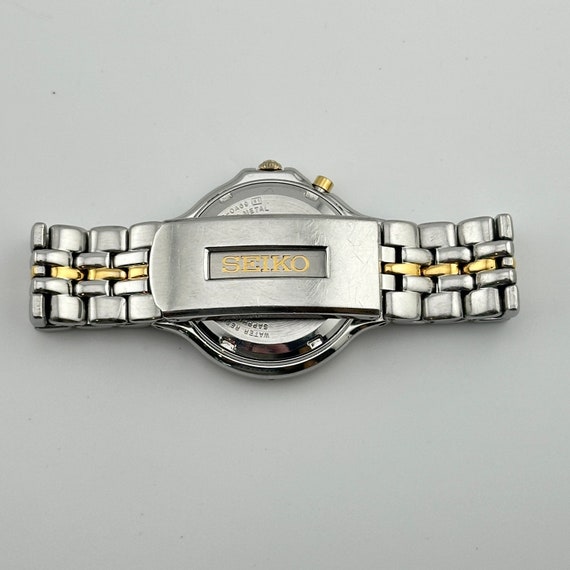 Seiko Kinetic Steel & Gold Trim Mens 39mm Watch with … - Gem
