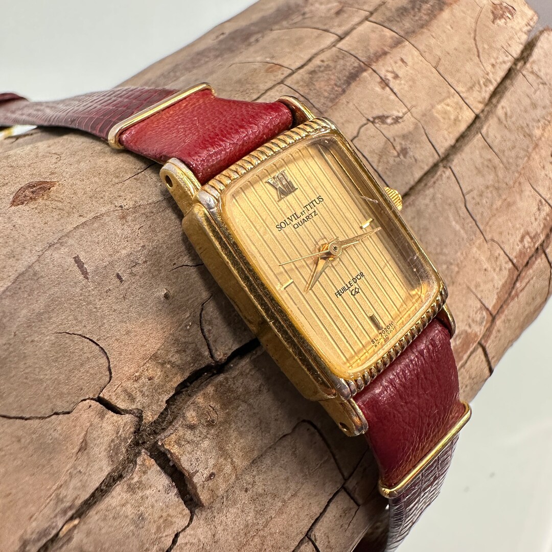 Solvil Et Titus Feuille D'or Gold Quartz Swiss Ladies Watch - Etsy