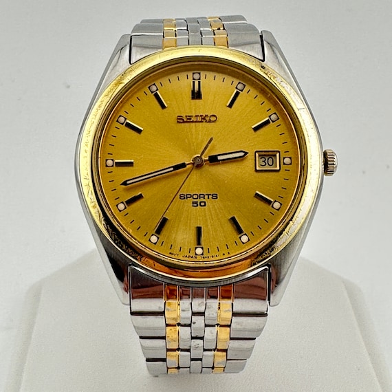 Seiko Sport 50 Two Tone Stainless Steel 37mm Watch c.… - Gem