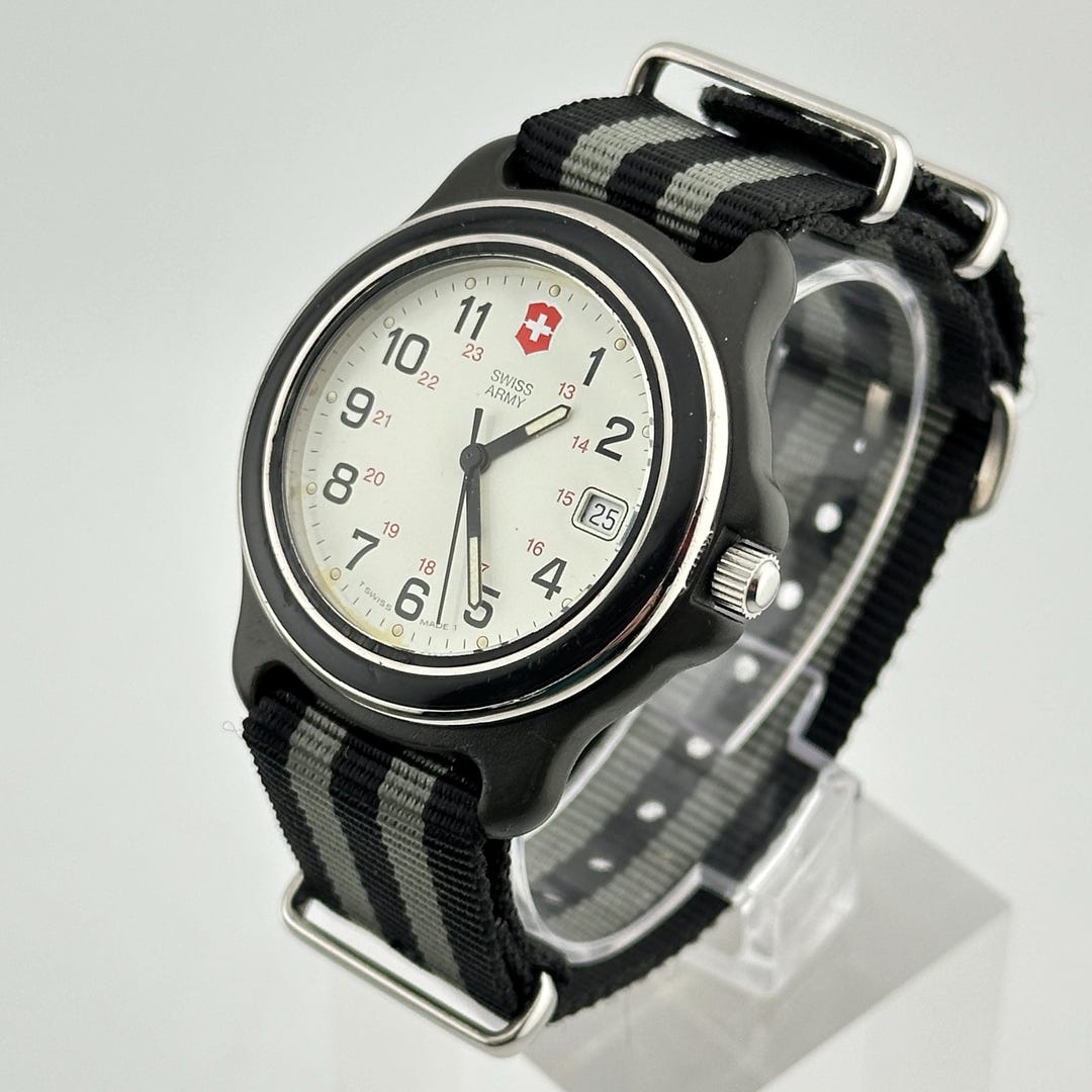 Victorinox Swiss Army Cavalry Black Bezel NATO Strap 41mm Mens Watch C ...