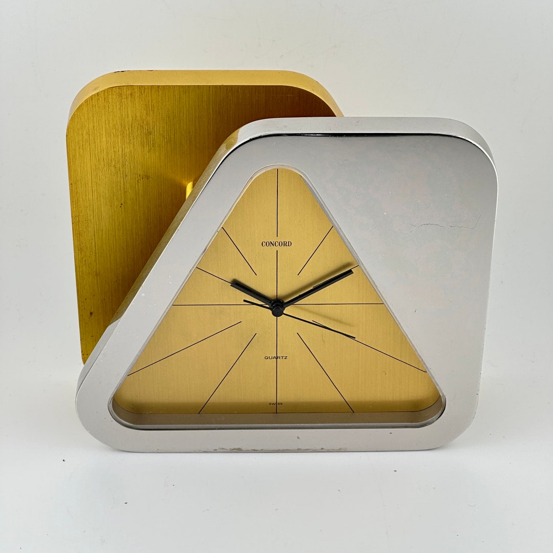Concord MCM Gold Plated Mantle Clock - Quartz Movement - Etsy