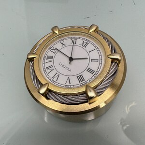 CHELSEA - the Cable Paperweight Clock in Brass - Etsy
