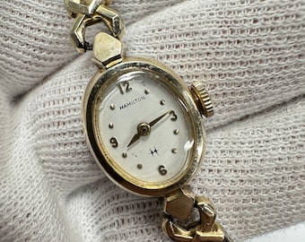 Antique Hamilton Swiss Cocktail 10k Gold Filled Ladies Watch With 17 ...