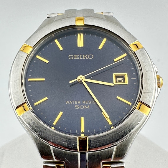 Vintage Seiko Men’s 36mm Two tone Quartz Watch - Gem