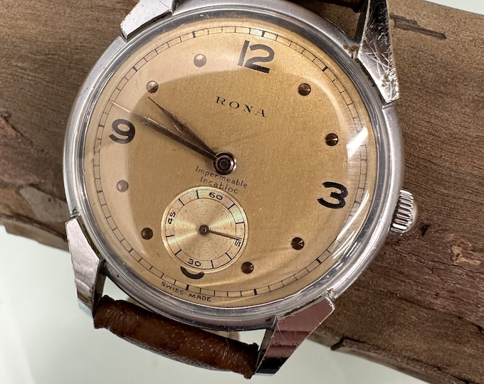 RONA Gold & Stainless Steel Automatic Watch C. 1960 - Etsy