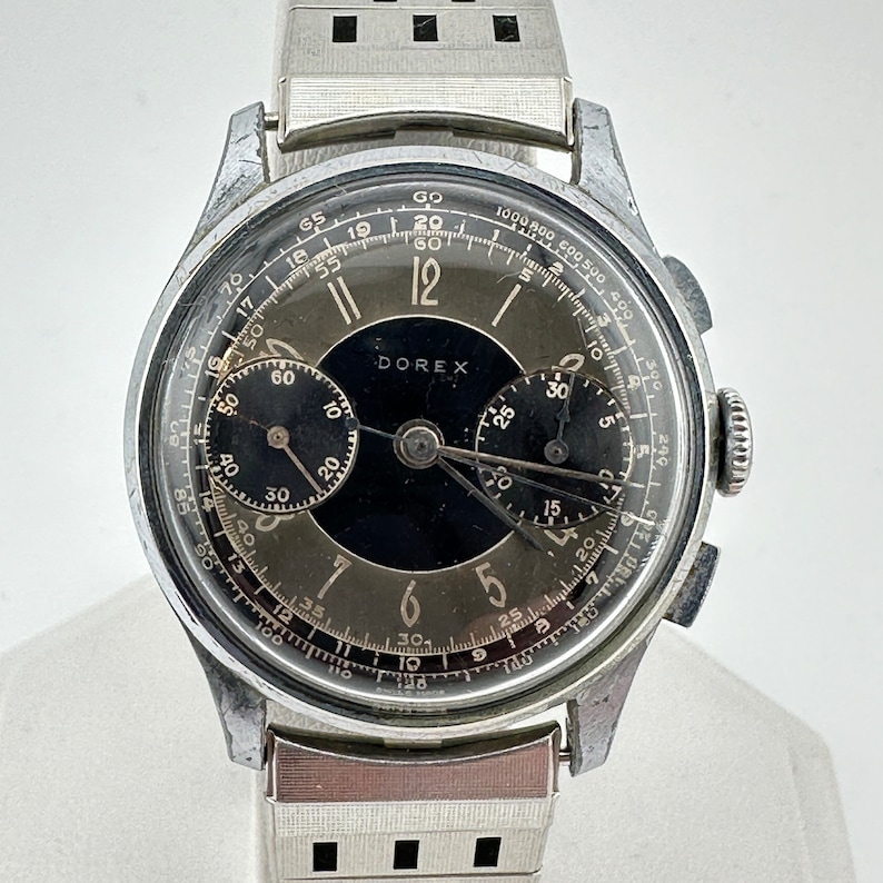Vintage Dorex Military Flyback Chronograph 34mm Mens Wristwatch C.1940 ...