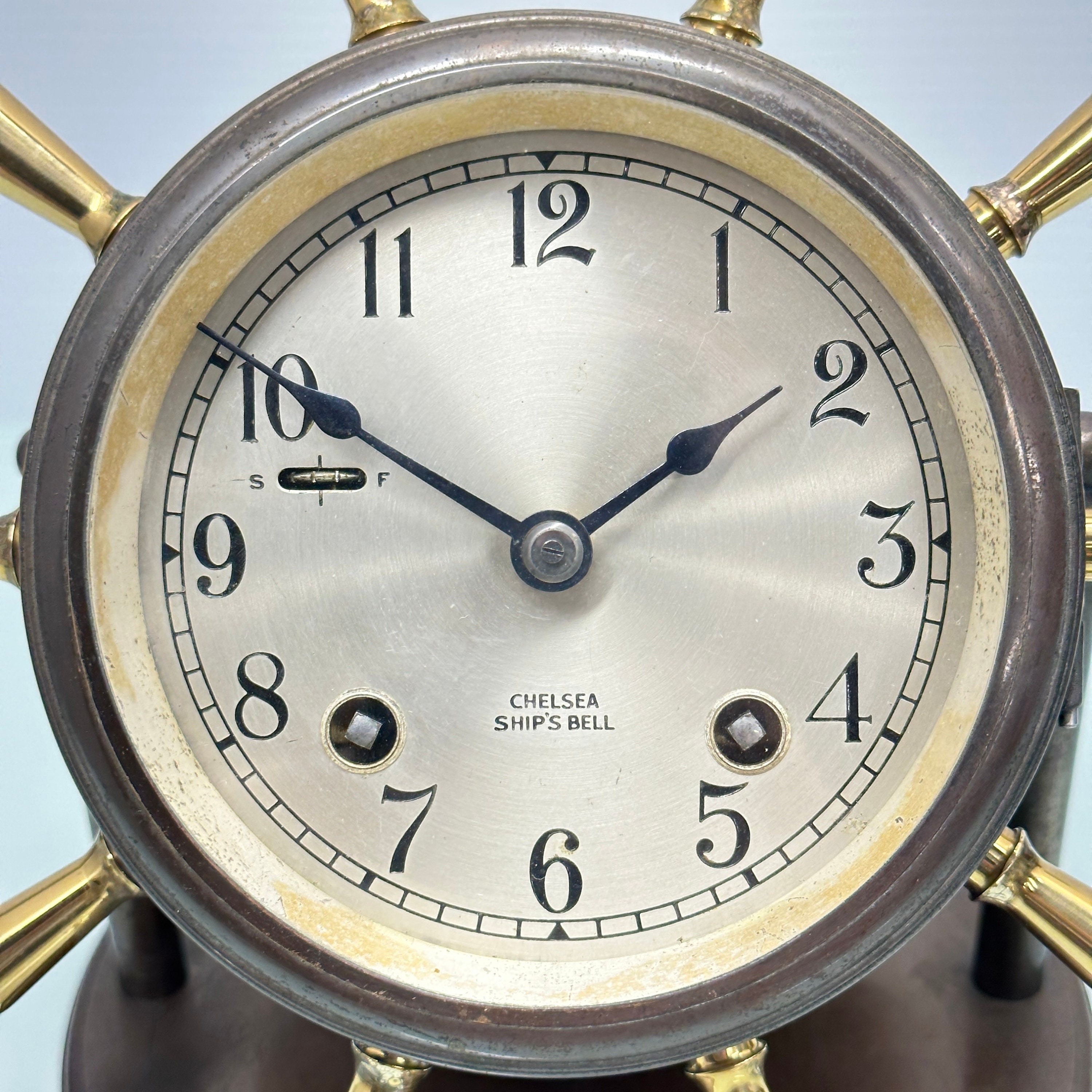 Chelsea Clock Co. Vanderbilt Bronze and Brass Gimbal Desk - Etsy