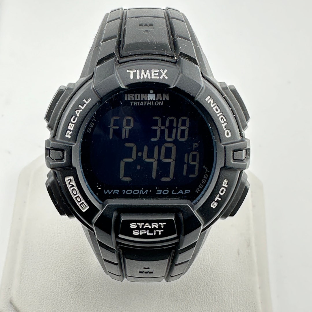Timex Expedition Indiglo Black 46mm Men’s Digital Watch - Etsy