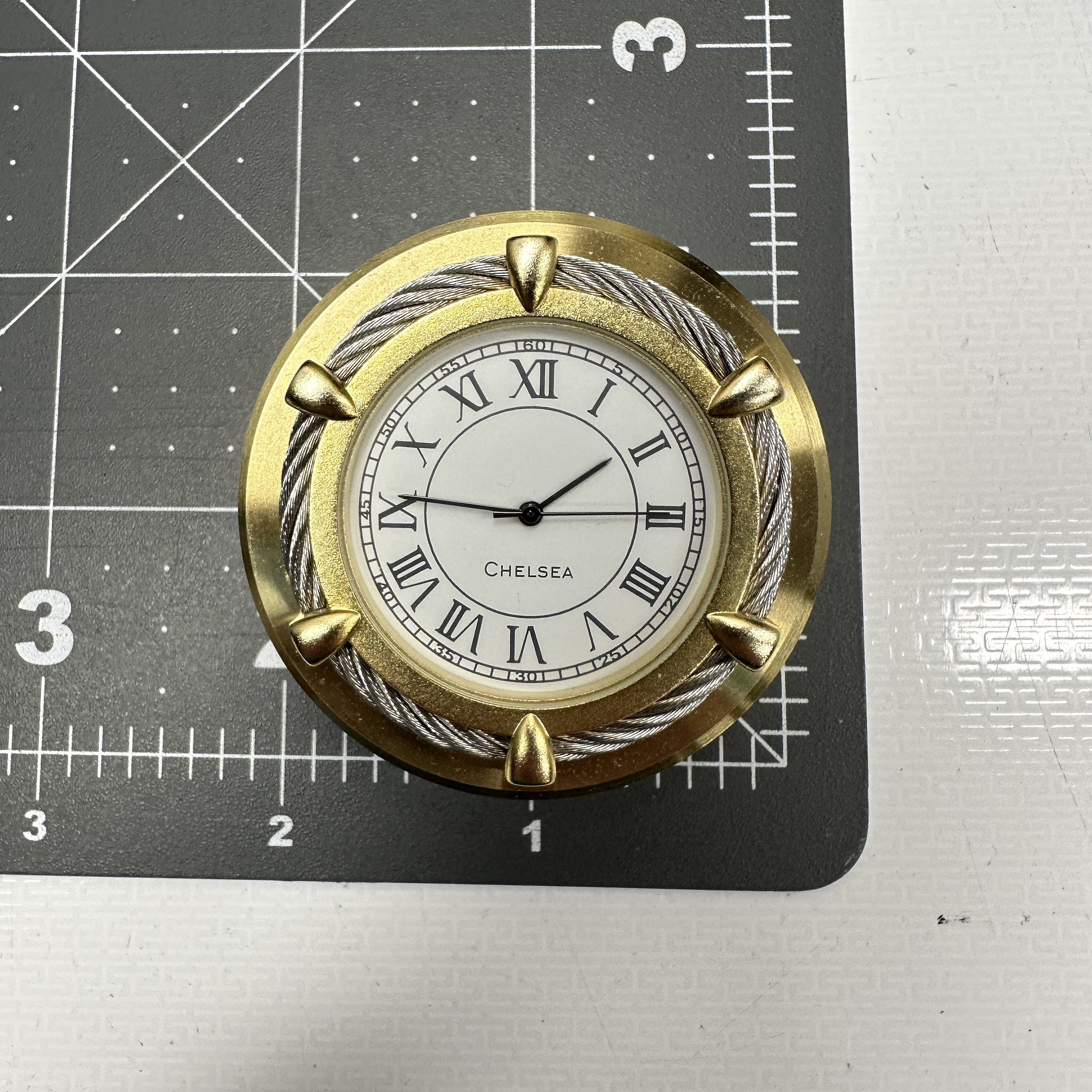 CHELSEA - the Cable Paperweight Clock in Brass - Etsy