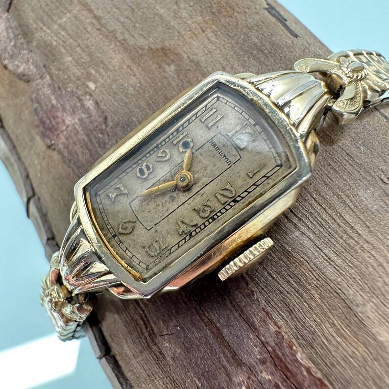 Antique Hamilton Swiss Cocktail 10k Gold Watch With 17 Jewels - Etsy