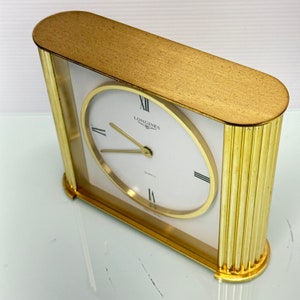 Longines MCM Gold Plated Mantle Clock - Quartz Movement - Etsy