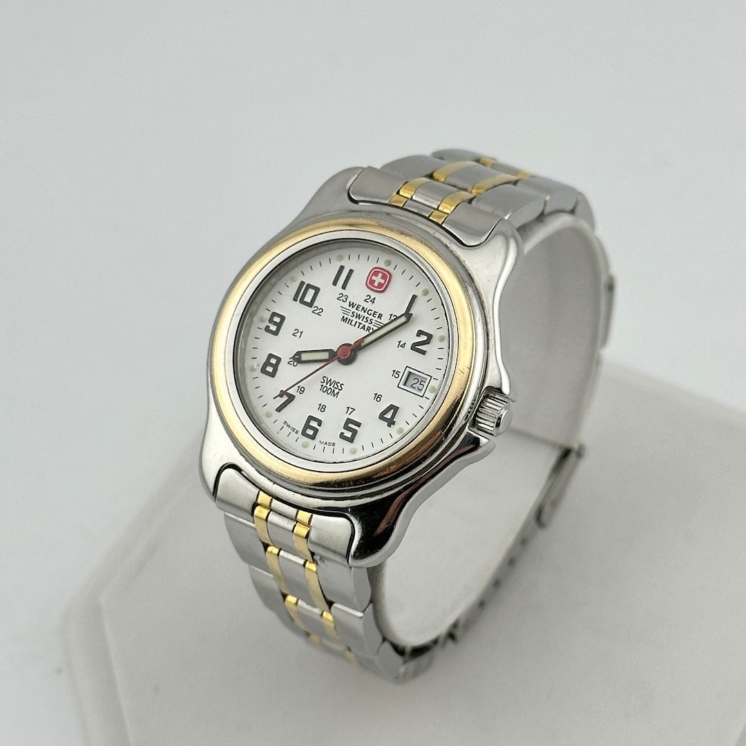 Wenger Swiss Military Two Tone Gold and Stainless Steel 30mm Watch With ...