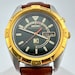 1st Gen Seiko Kinetic Stainless & Gold Trim Watch With Day and Date C ...