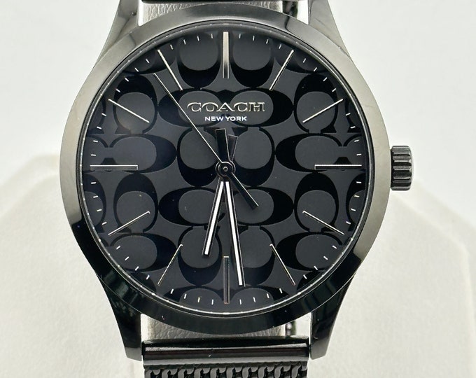 COACH Baxter Swiss Quartz 39mm Black Ionized Mens Watch - Etsy