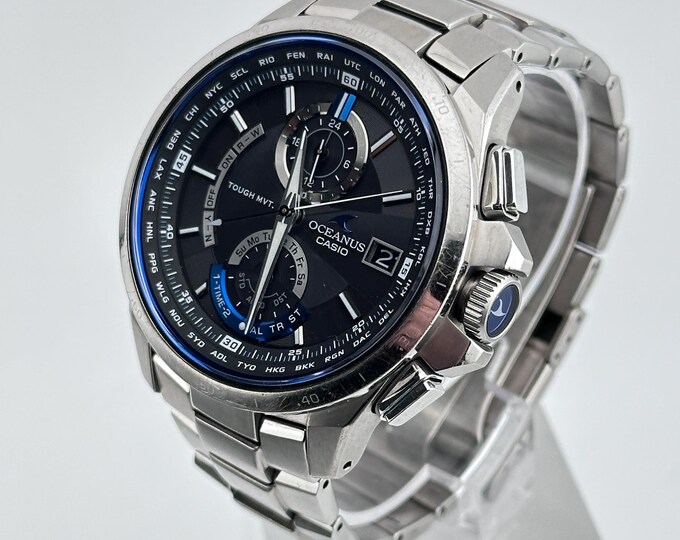 Casio Oceanus Titanium Solar Radio Wave-ceptor 45mm Men’s Watch - Etsy