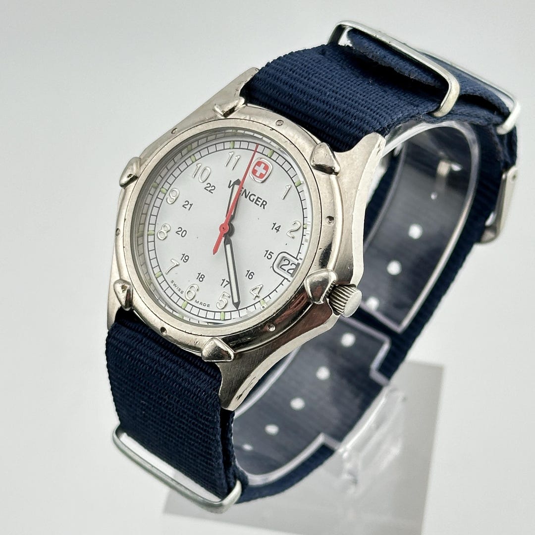 Wenger SAK Design White Dial Swiss Military 37mm Mens Watch - Etsy